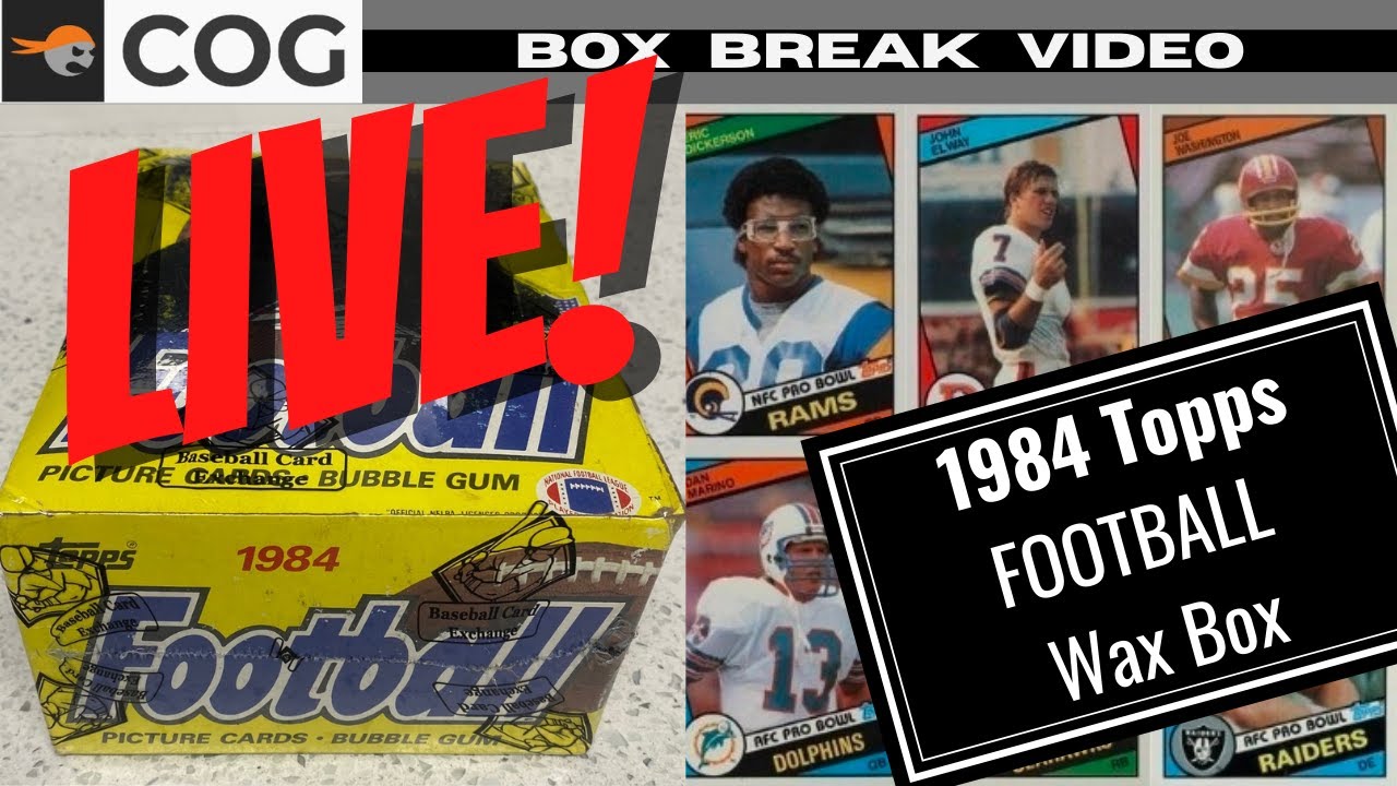 1984 Topps Football Wax Pack Box Break - Elway and Marino Rookie ...