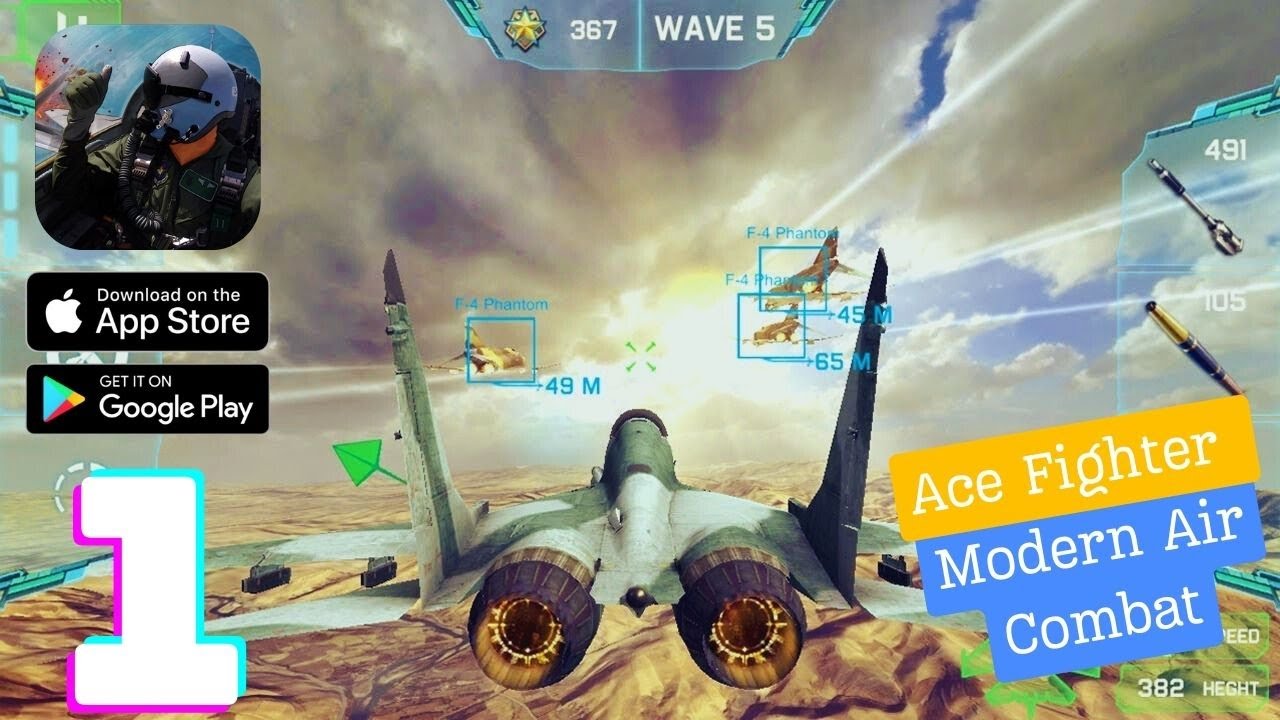 Ace Fighter: Modern Air Combat Gameplay Walkthrough - Part 1 (iOS, Android) - YouTube