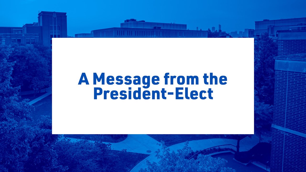 Message from the president-elect - YouTube