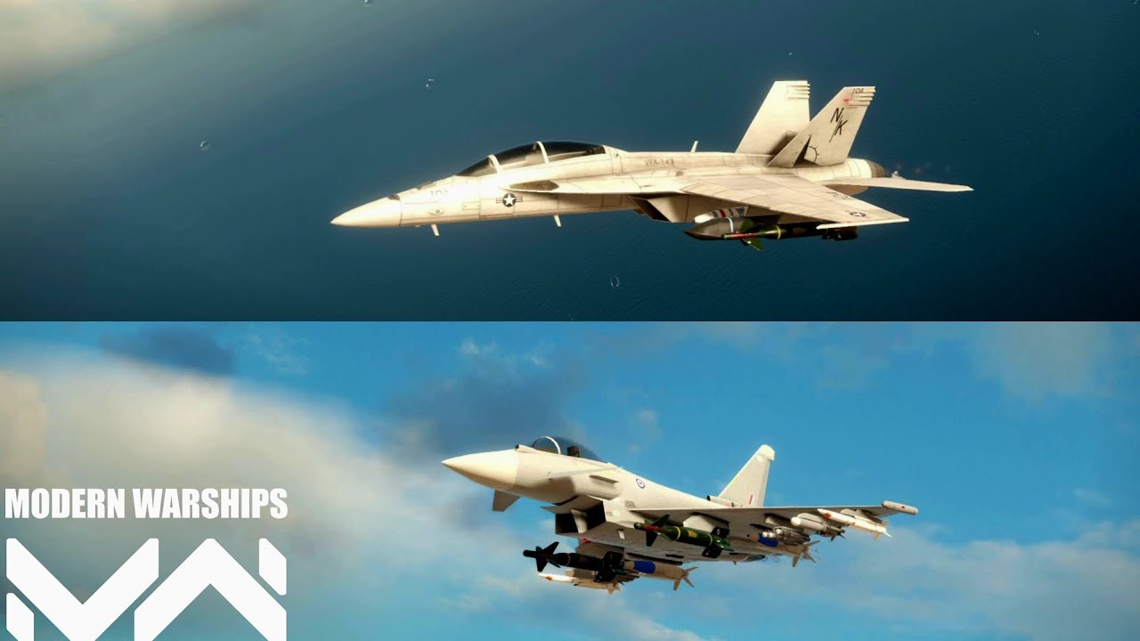 Modern Warships: Typhoon F2 vs F/A-18E/F Super Hornet | Comparison ...