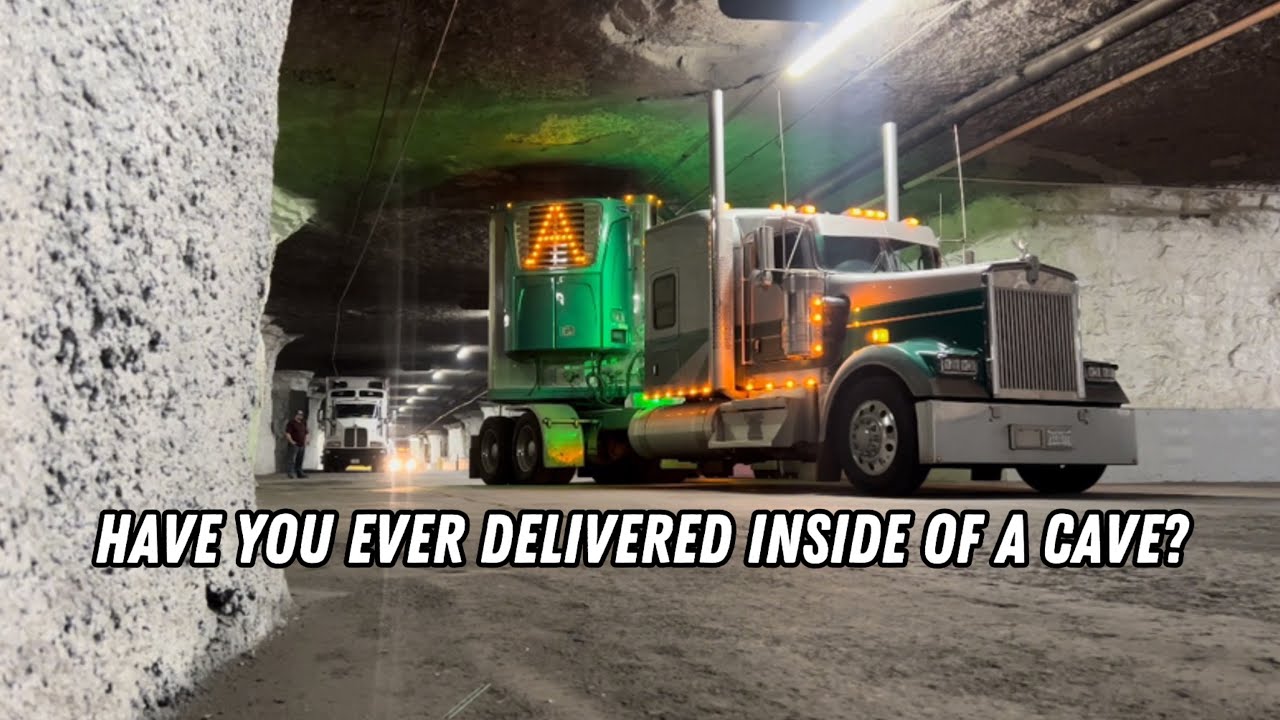Truck driver delivers inside of a cave! - YouTube