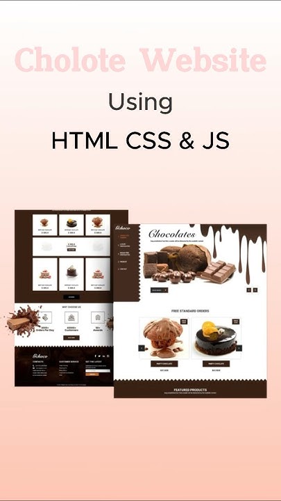 Chocolate website design #shorts #short #virlshort #viealreels #htmlwebsite #webdesign #coding ...
