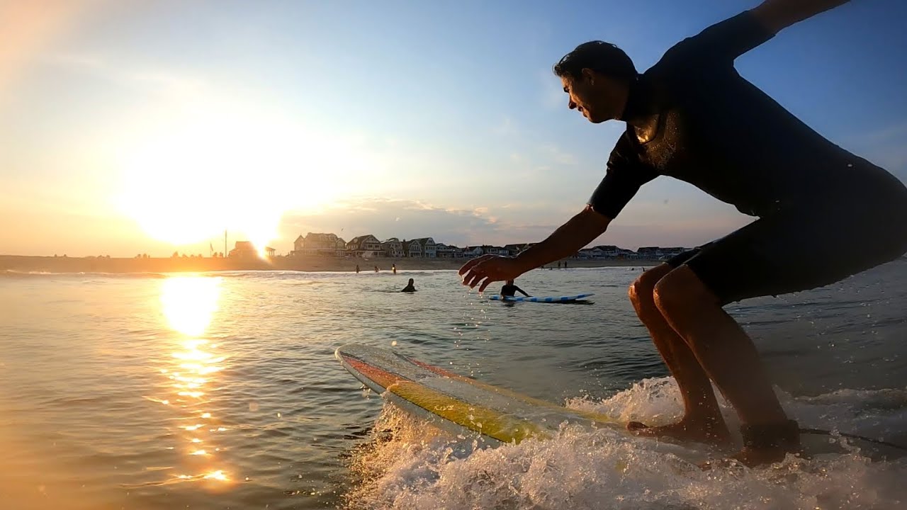 Surfing New Jersey With Friends | Epic Sunsets Good Times - YouTube