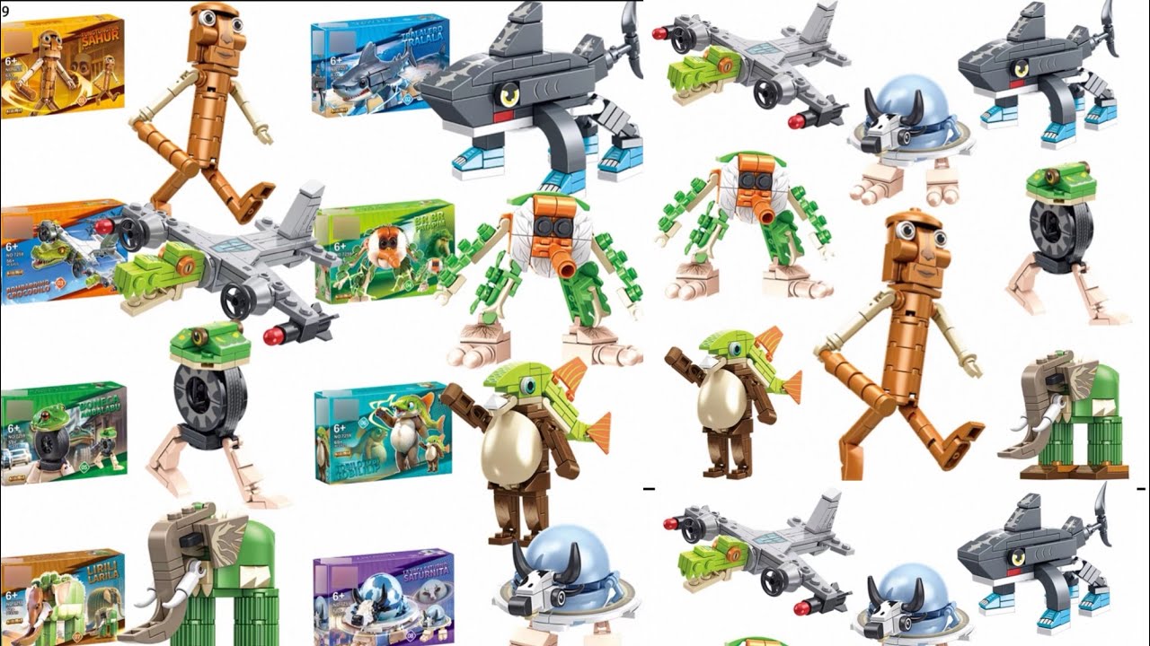 Lego Italian Brainrot animals characters with making and unboxing ...