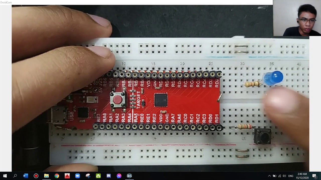 CONTROL One Blinking LED using PIC16F18877 in C Program - YouTube