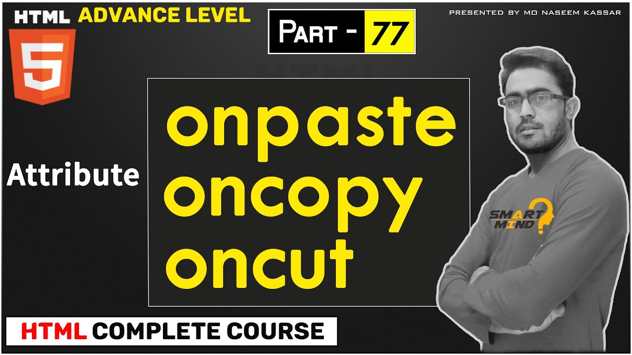 77 How To Use Oncopy Oncut Onpaste Attribute In Html For Beginners In Hindi Part 77 Youtube