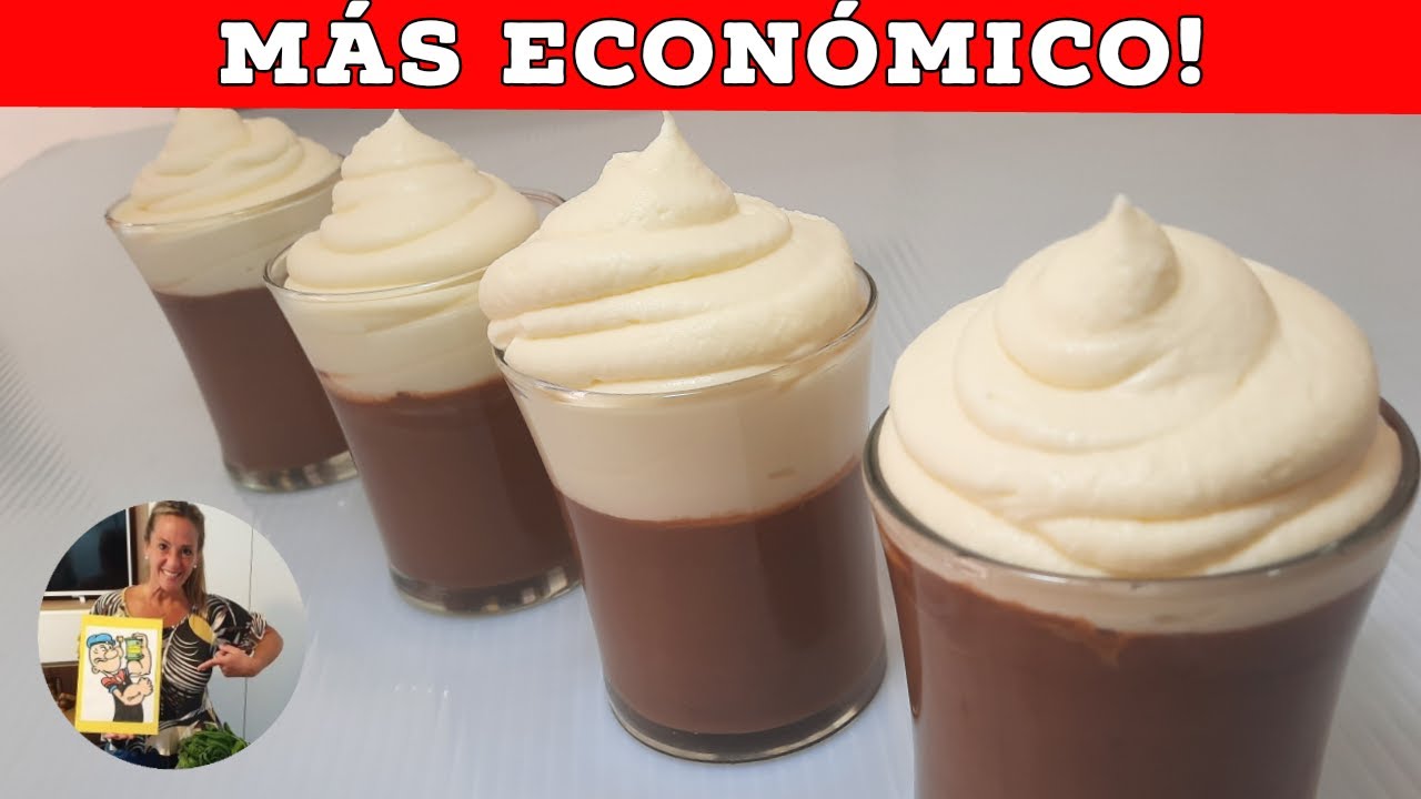 POSTRE DE CHOCOLATE CASERO 🍫 Tipo Serenito, Shimmy, Danette, La Copita ...