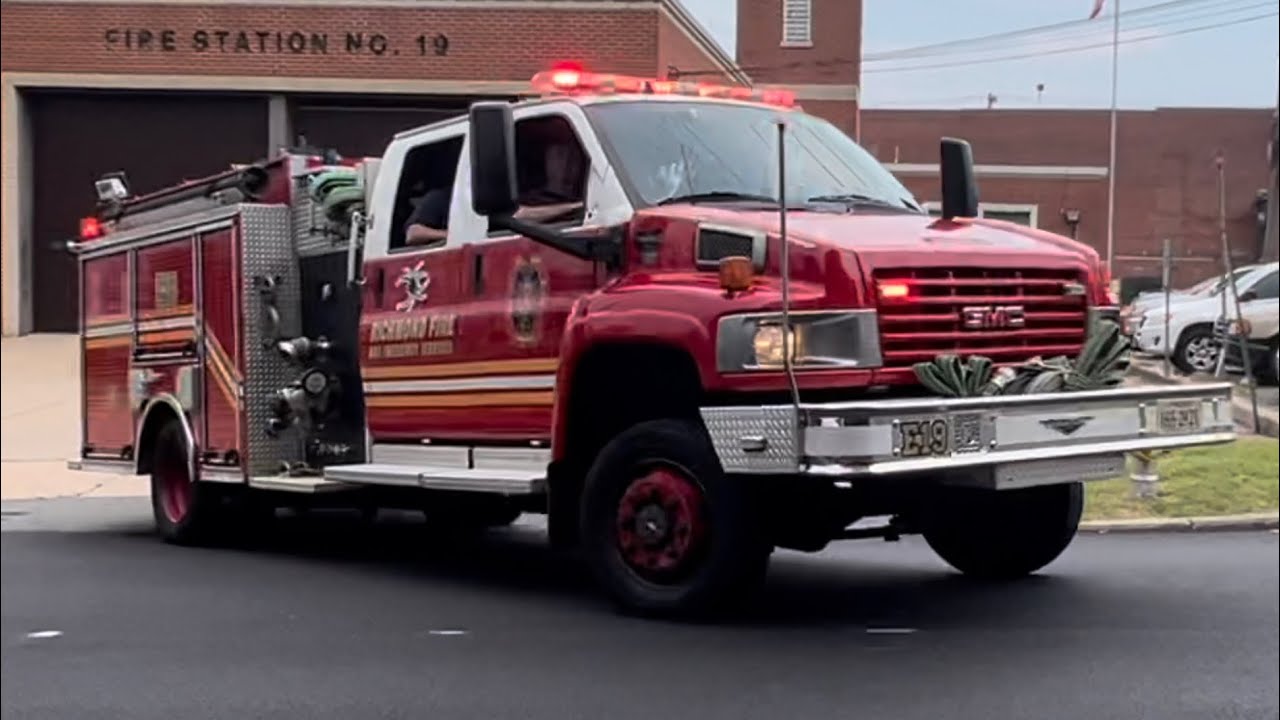 Richmond Engine 19 Responding, August 2023 - YouTube