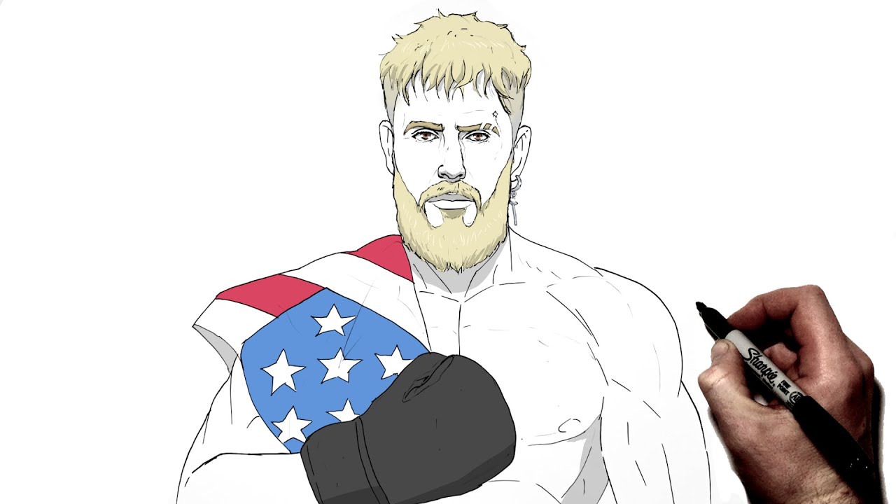 How To Draw Jake Paul | Step By Step - YouTube