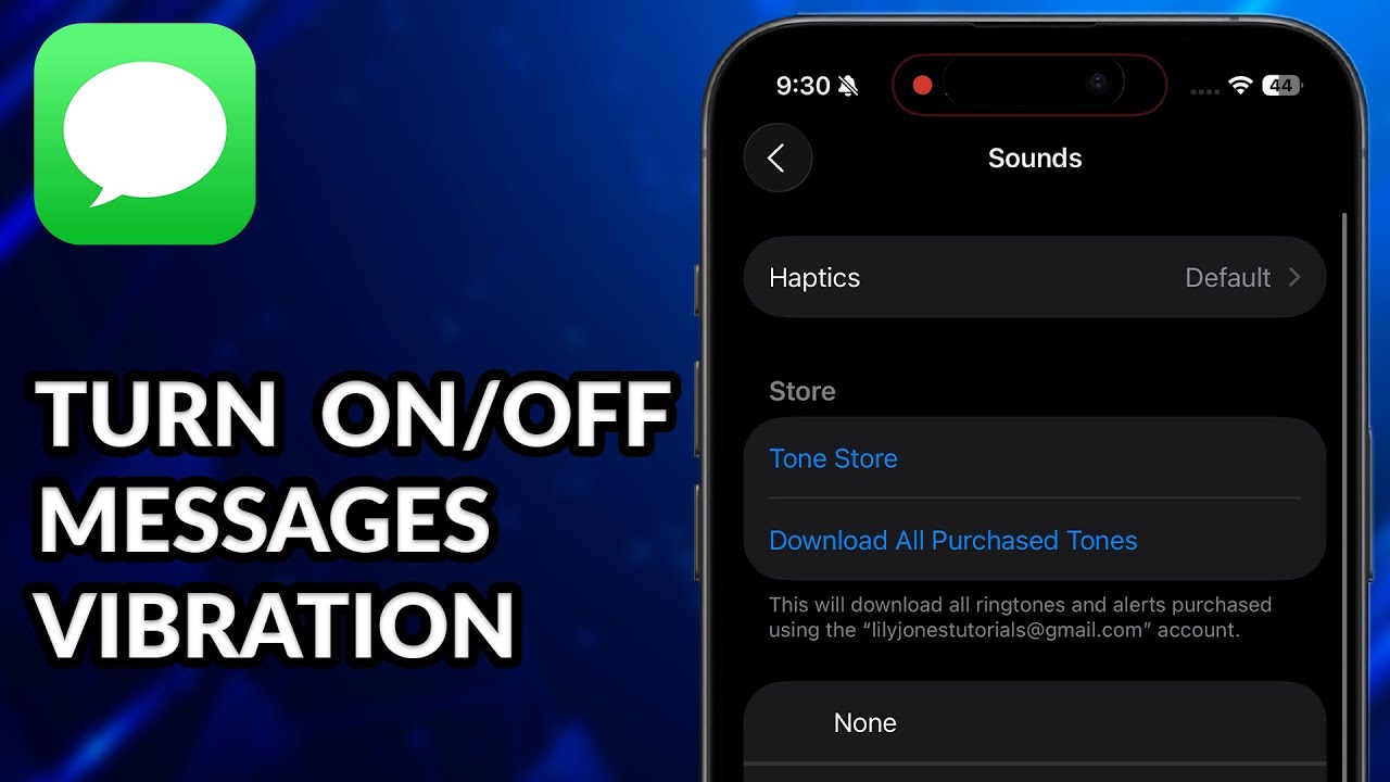 How To Turn On/Off Messages Vibration On iPhone - YouTube