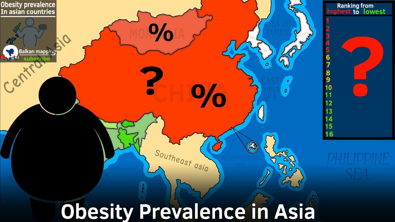 Obesity prevalence in Asian countries |Ranked - YouTube