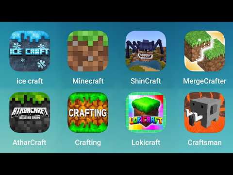 Ice Craft, Minecraft, ShinCraft, MergeCrafter, AtharCraft, Crafting and Building, Lokicraft