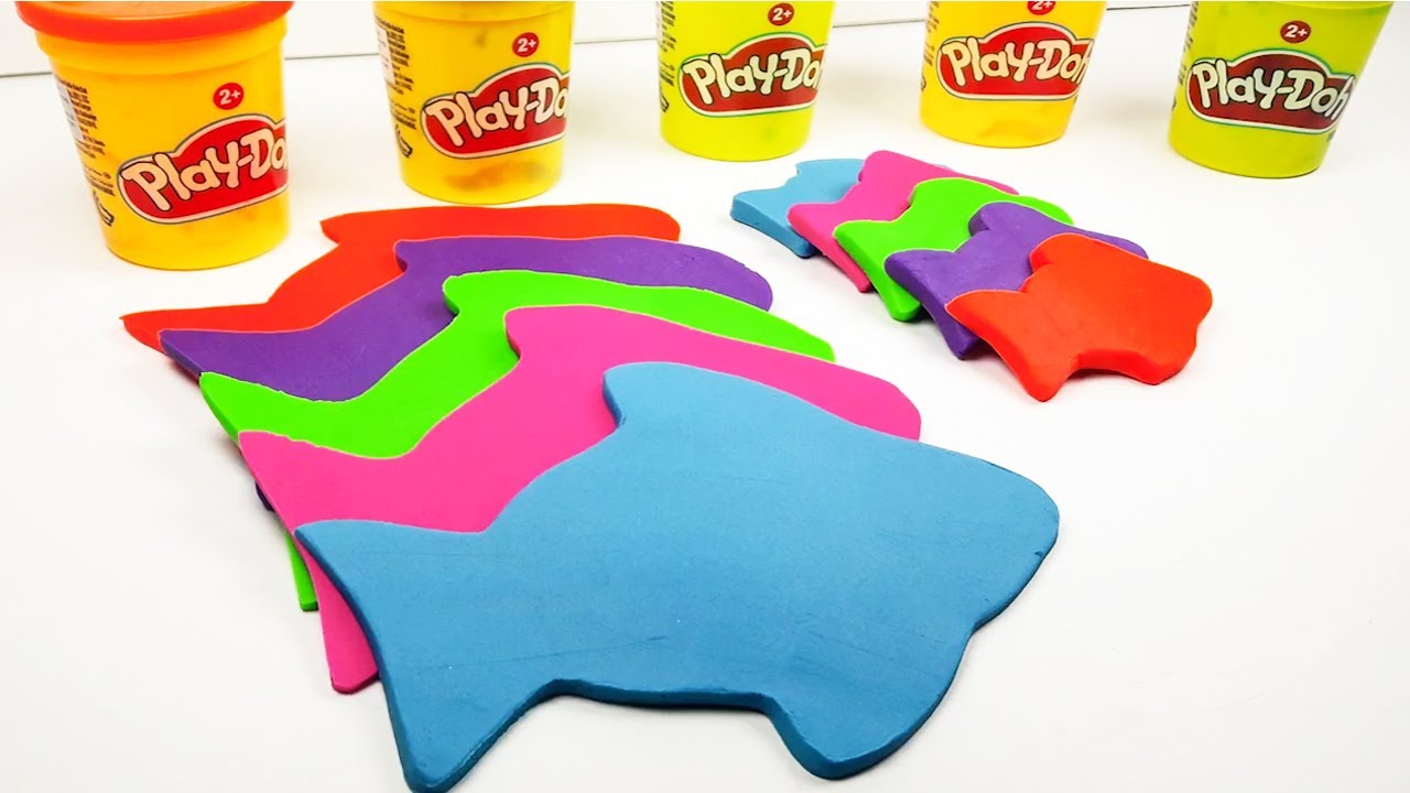 Learn Colors Fish Molds Small and Big Play Doh Fun and Creative for ...