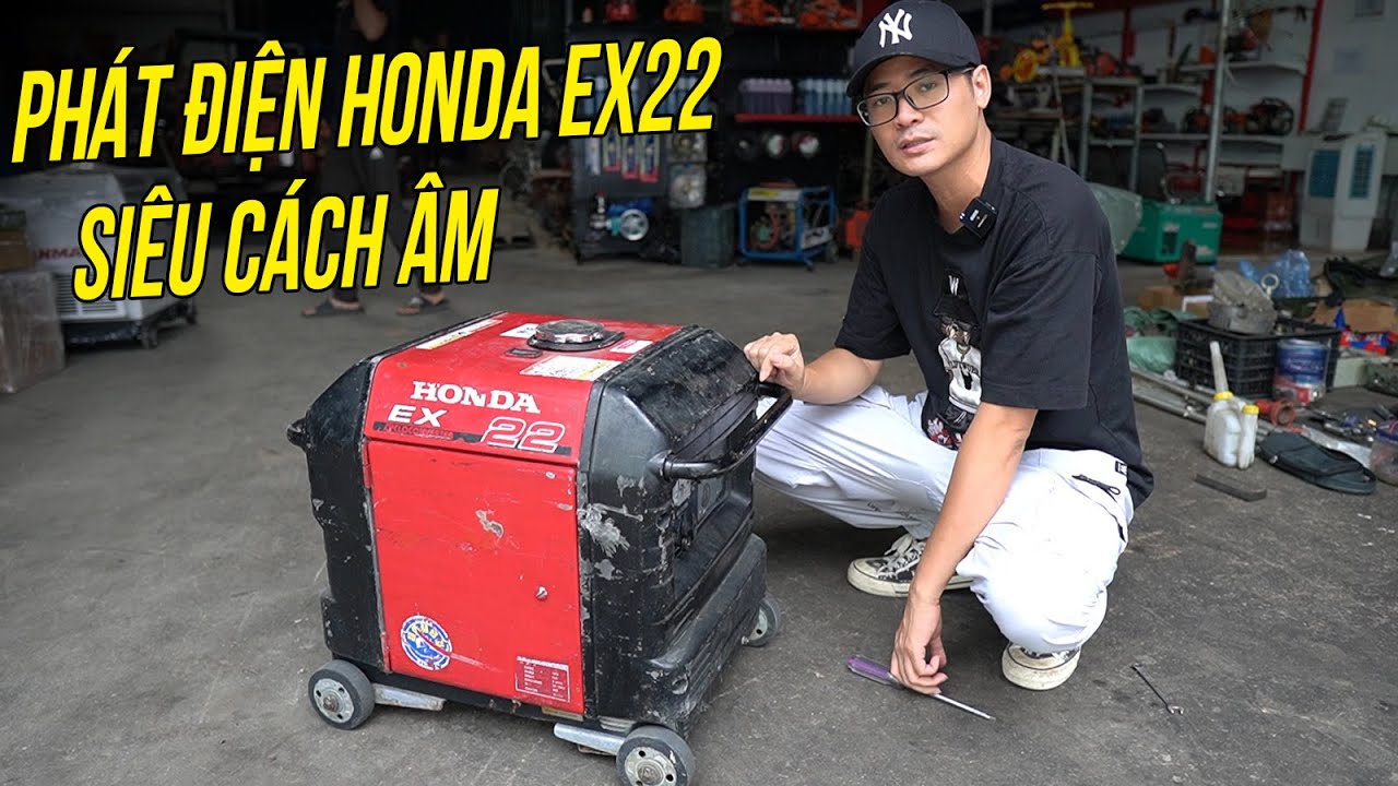 Máy Phát Điện Nhật Bãi Honda EX22 Công Suất 2.2Kva Siêu Cách Âm Chống ...