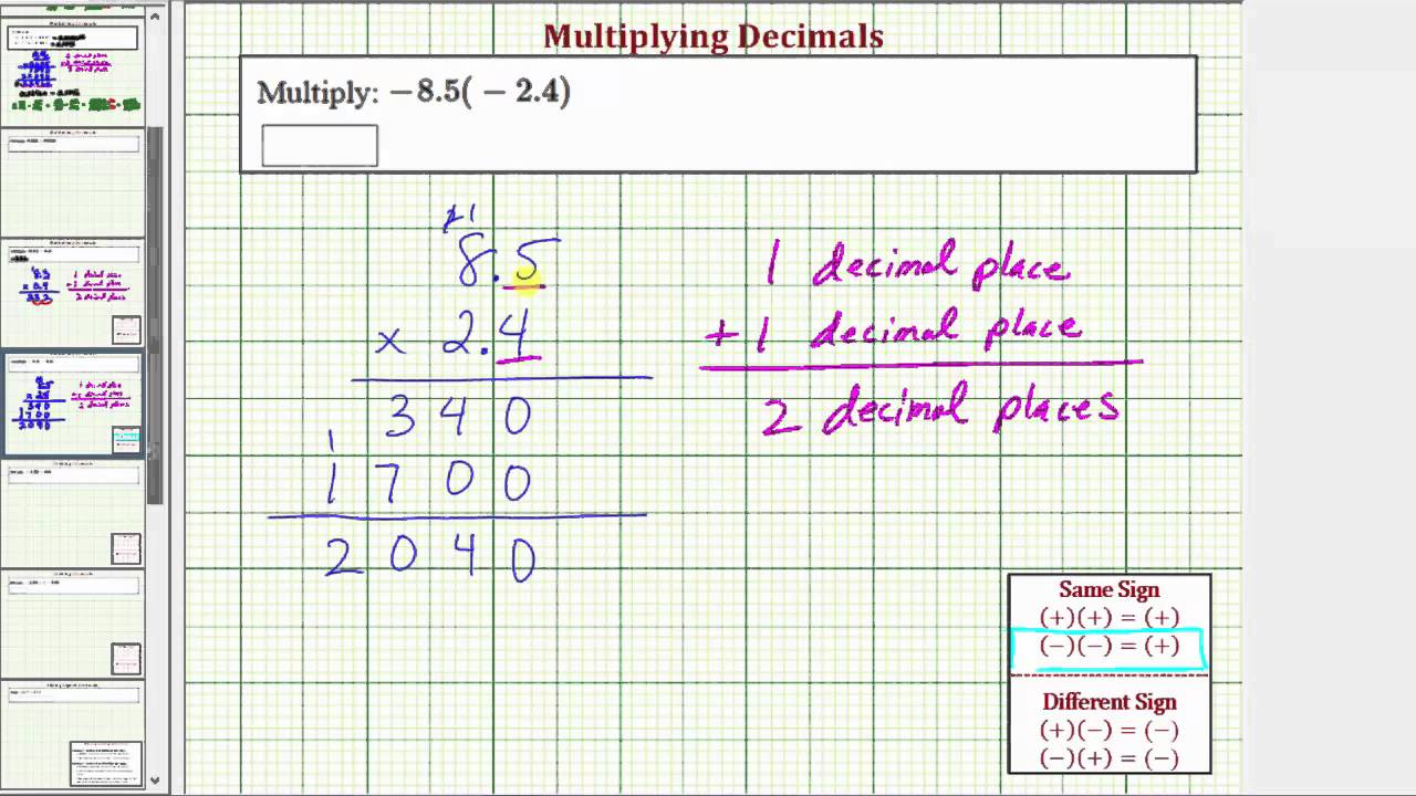 Ex Multiplying Signed Decimals Negative Times Negative YouTube ex-multiplying-signed-decimals-negative-times-negative-youtube