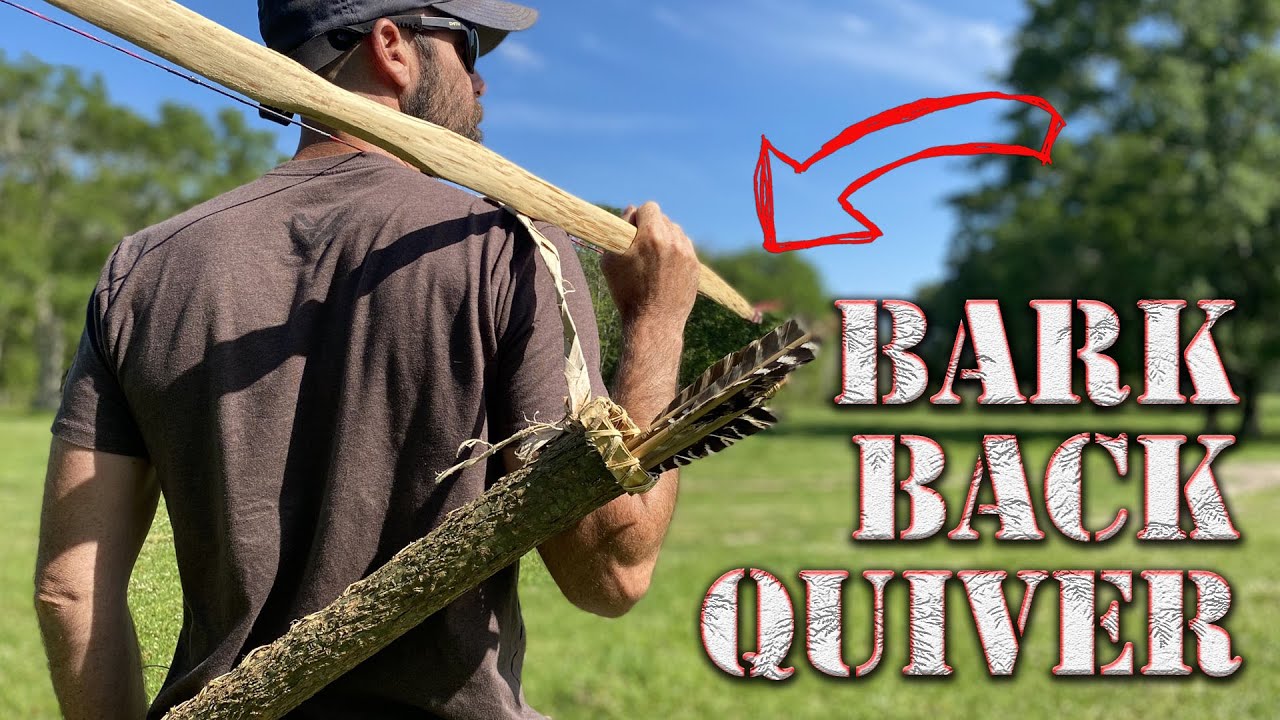 How to make a primitive ARROW QUIVER from Tree Bark - bushcraft style ...