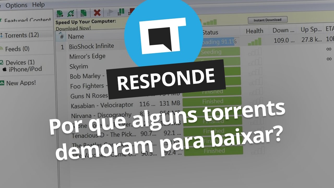 Por que alguns torrents demoram tanto para baixar? [CT Responde] - YouTube