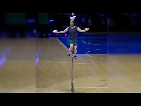 Halftime entertainer 'Red Panda' injured during WNBA performance - YouTube