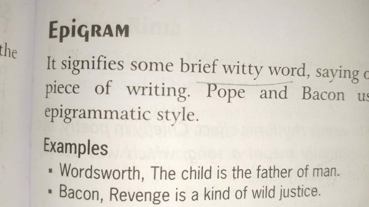 Epigram (poetic device/figure of speech)#english #grammar #tgt #pgt # ...