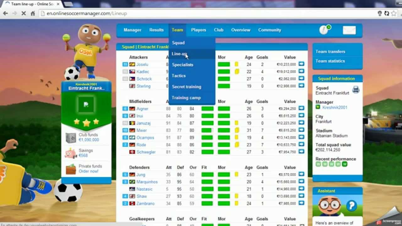 Best OSM Tactics 2014- Team Goal 10 No Defeat - YouTube
