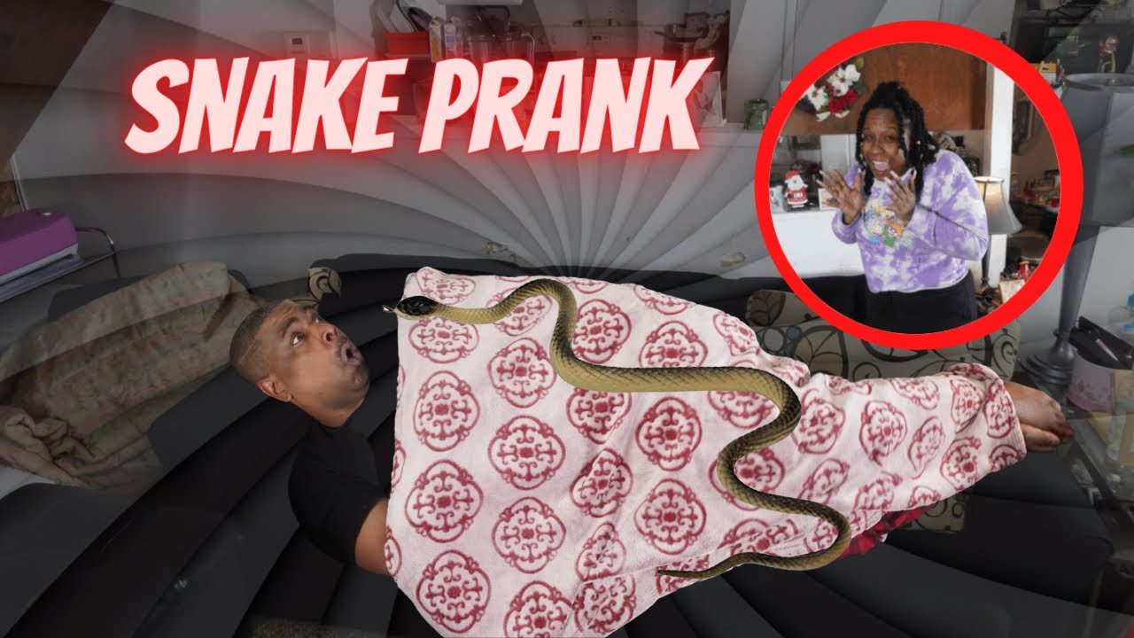 SNAKE PRANK ON BOYFRIEND ...WHILE HES SLEEPING - YouTube