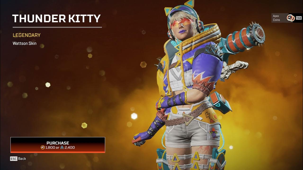 APEX LEGENDS | Wattson | Legendary | Thunder Kitty - YouTube