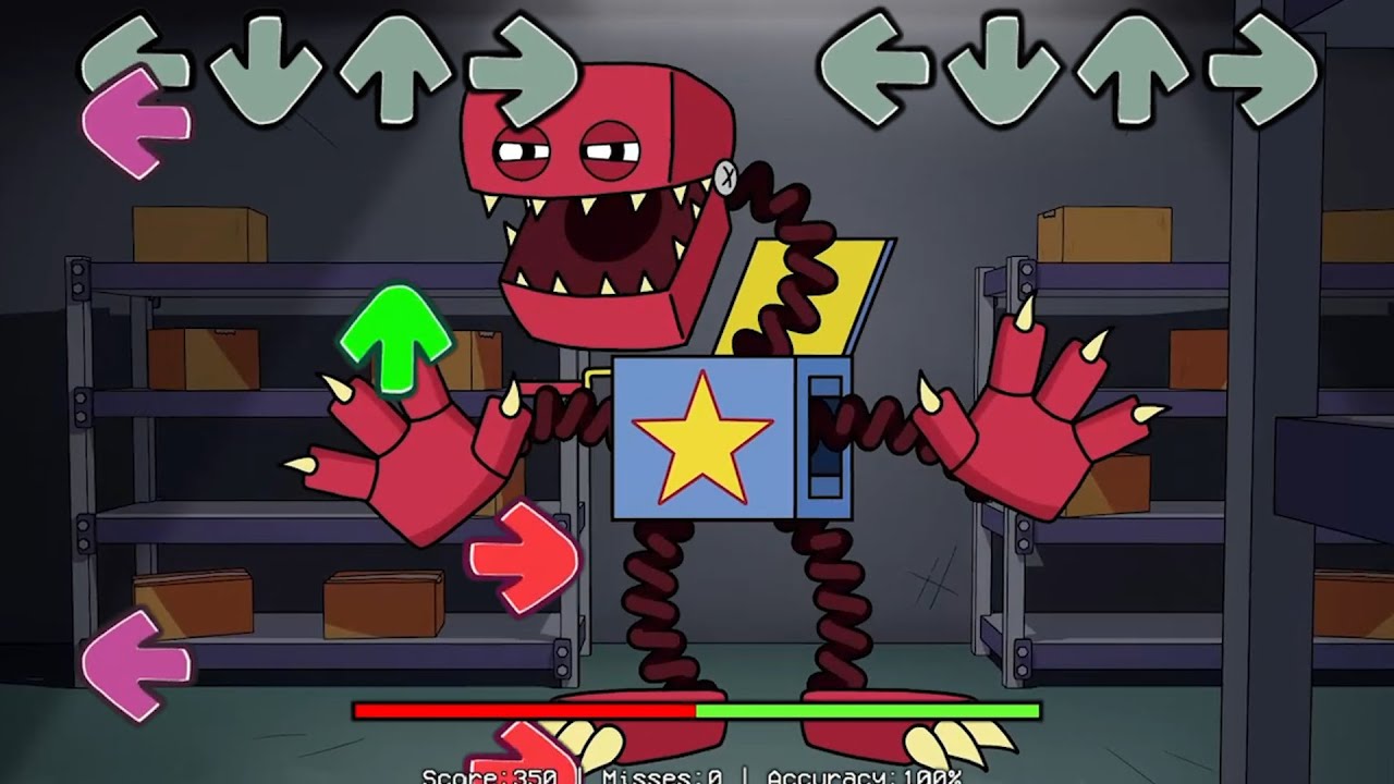 FNF Project Playtime: Origin Story BOXY BOO in Friday Night Funkin' be ...