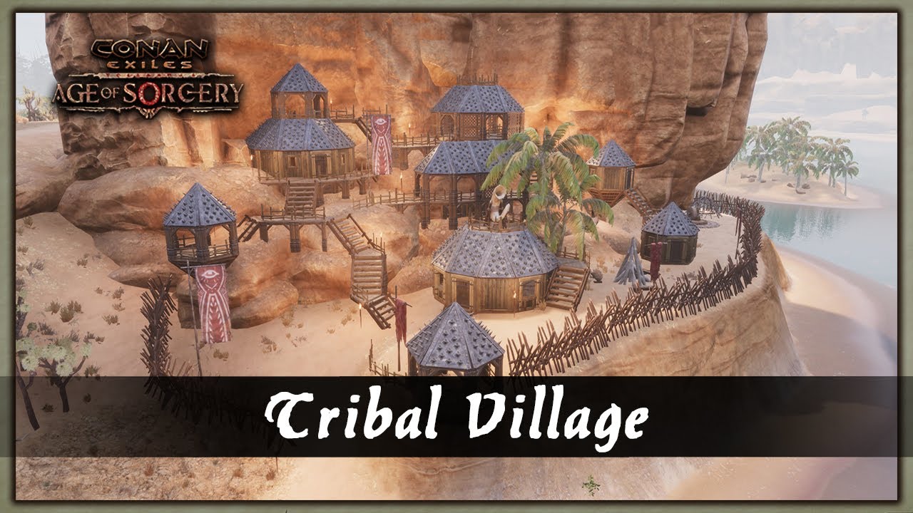 HOW TO BUILD A TRIBAL VILLAGE [SPEED BUILD] - CONAN EXILES - YouTube