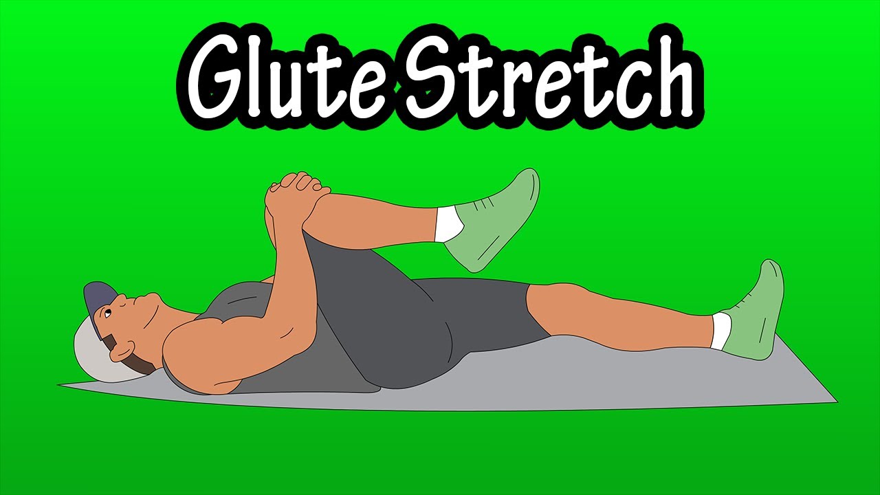 How To Do, Perform Knee Pull Lying Glute Stretch - YouTube