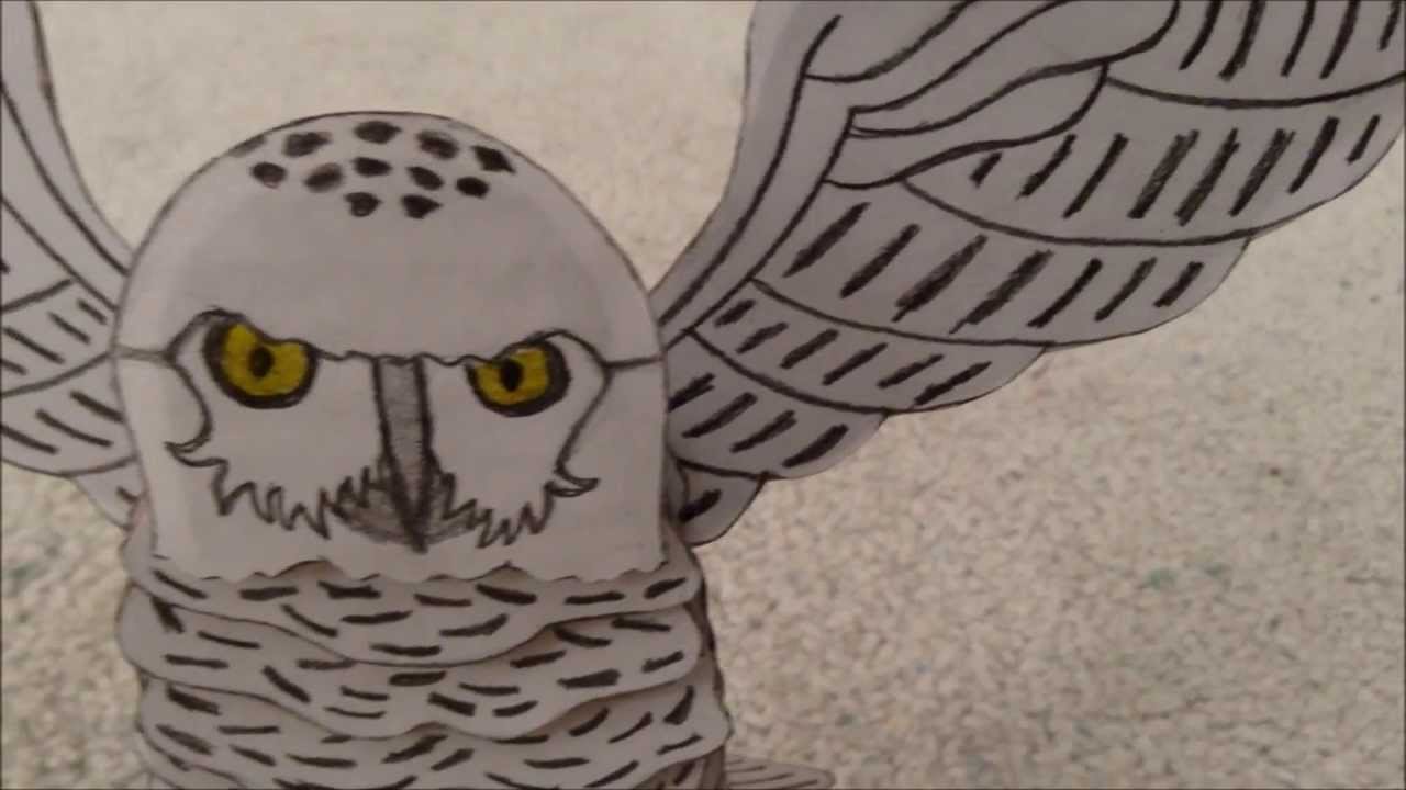 Paper Model of a Snowy Owl - YouTube