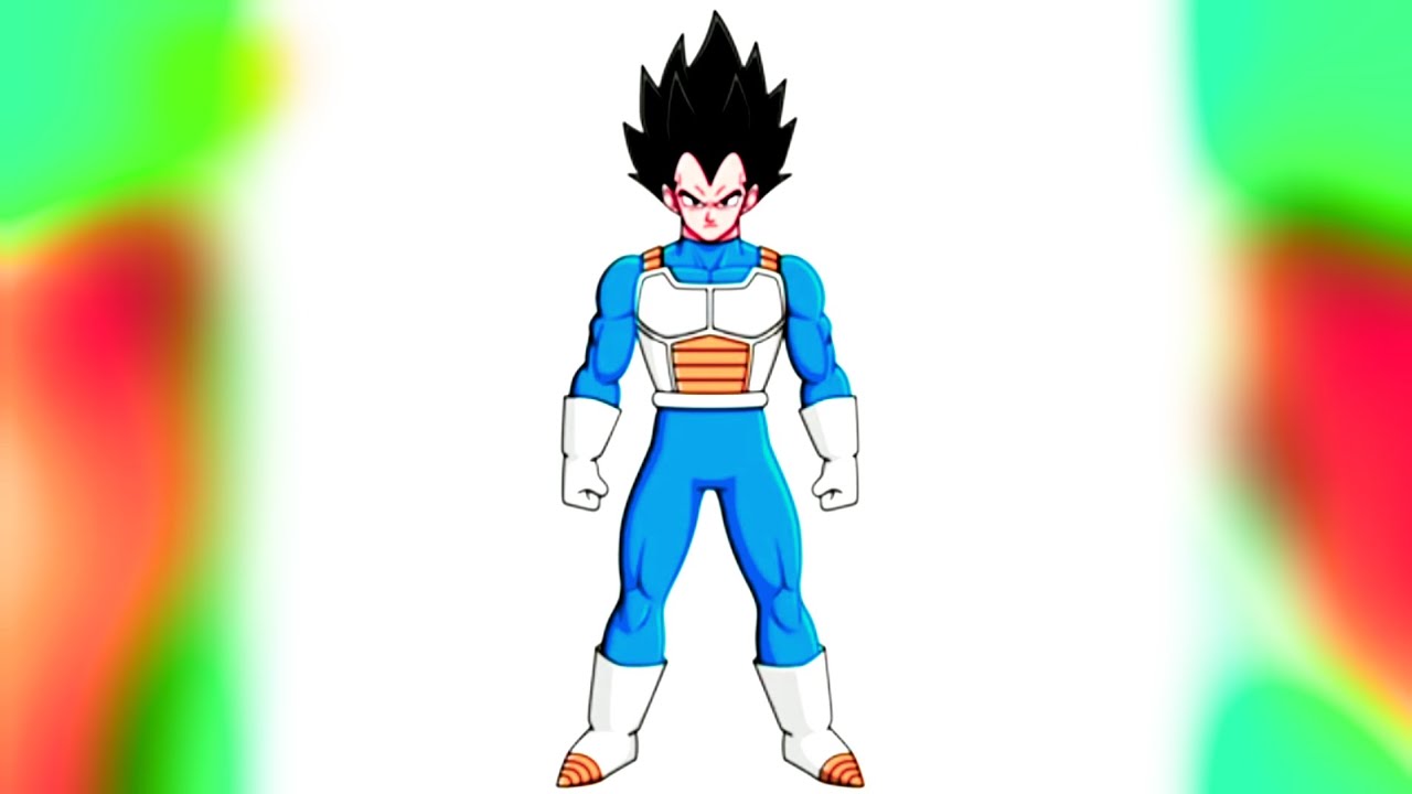How To Draw Vegeta Full Body Dragon Ball Gaming video - YouTube
