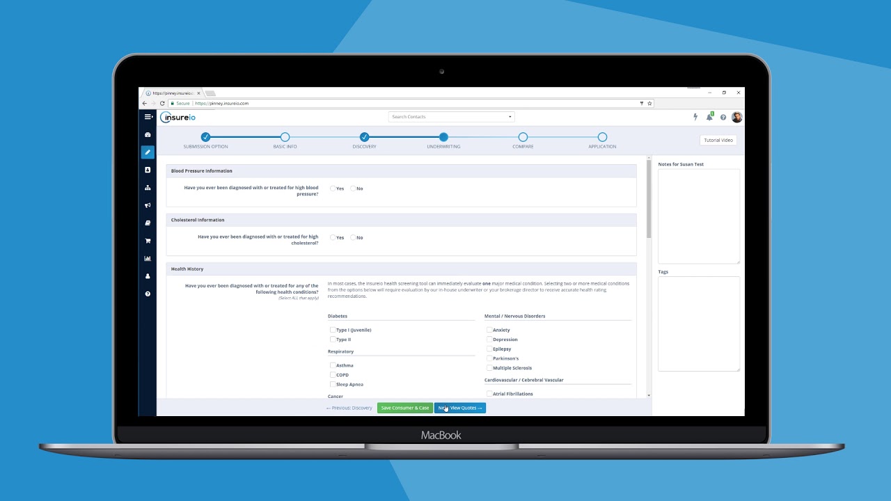 Running a Quote - Insureio - YouTube