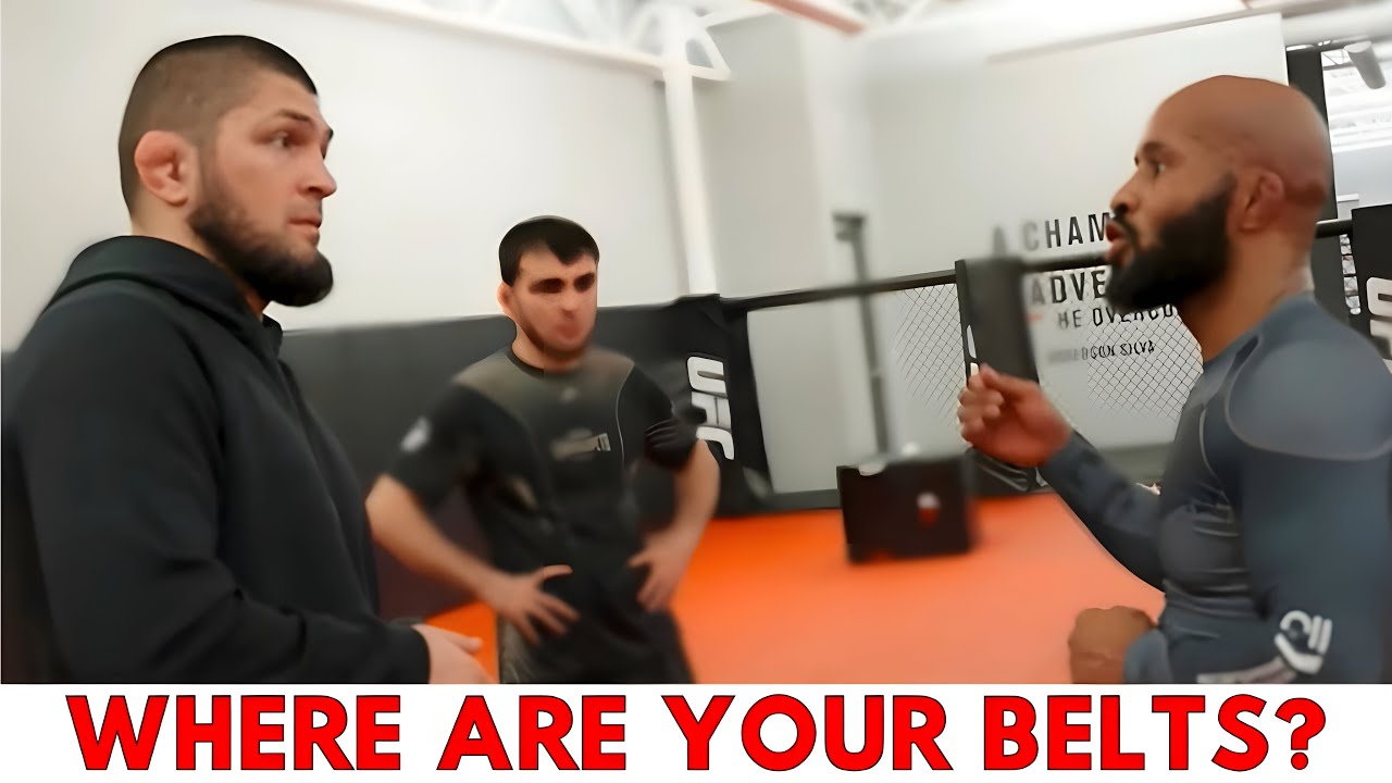 Khabib Slams UFC for Robbing Mighty Mouse's Belts! - YouTube