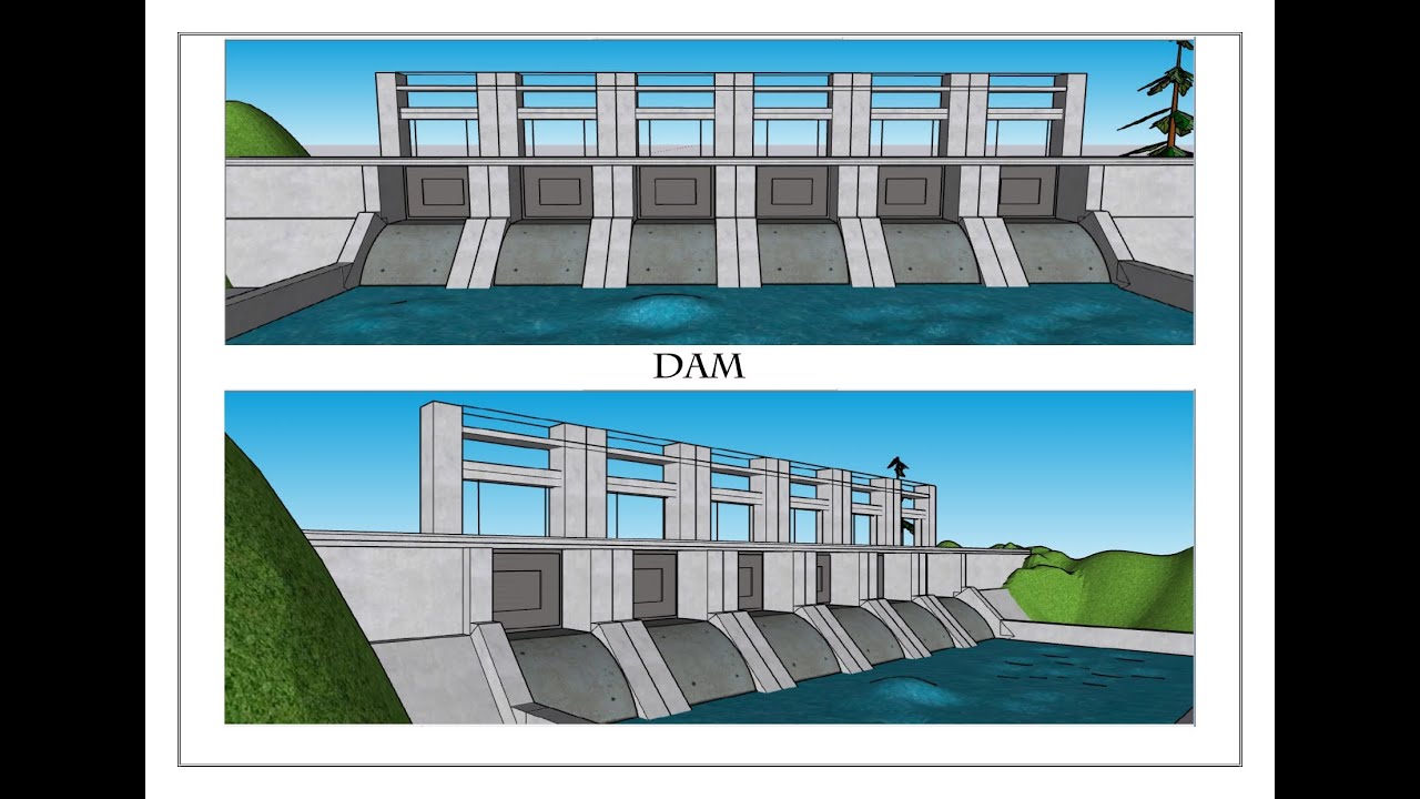 HOW TO DRAW DAM IN GOOGLE SKETCHUP 2020 - YouTube