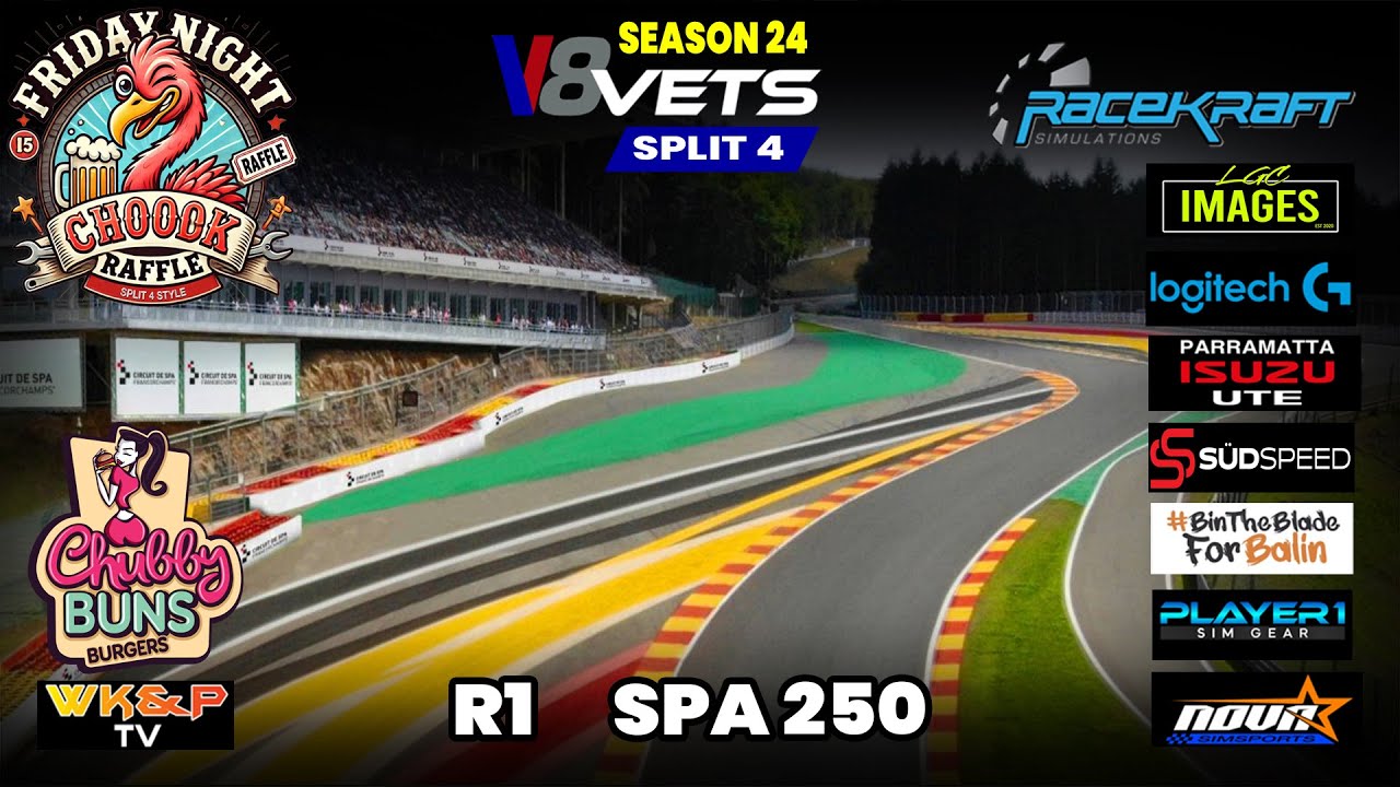 RaceKraft Simulations V8 Veterans // SPLIT 4 // S24 // RND 1 // SPA ...