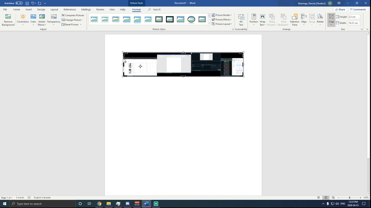 How to crop using Microsoft Word - YouTube