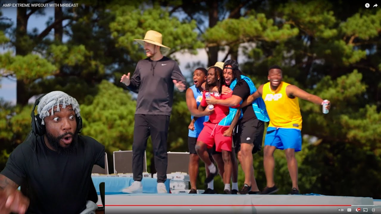 COULDNT BELIEVE THIS! AMP EXTREME WIPEOUT WITH MRBEAST - YouTube