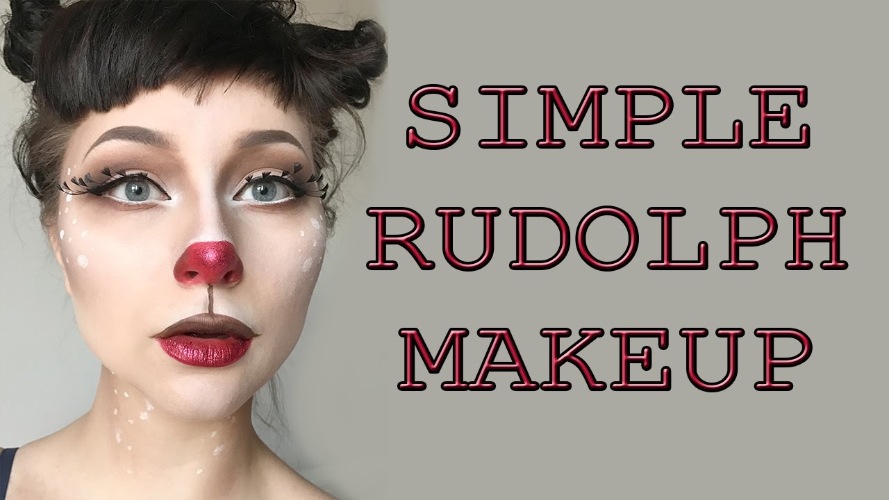 REINDEER Christmas Makeup Tutorial - YouTube