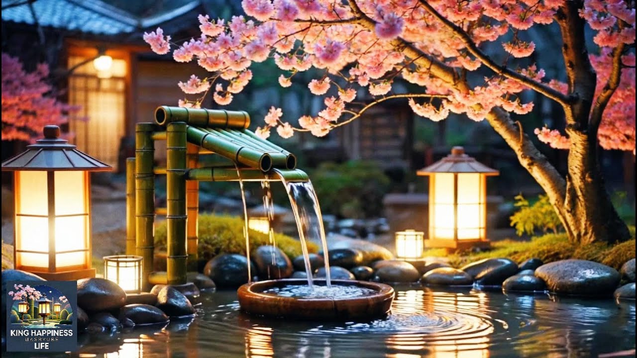 Peaceful Relaxation Music 🌸 Japanese Garden Ambience with Water Sounds ...