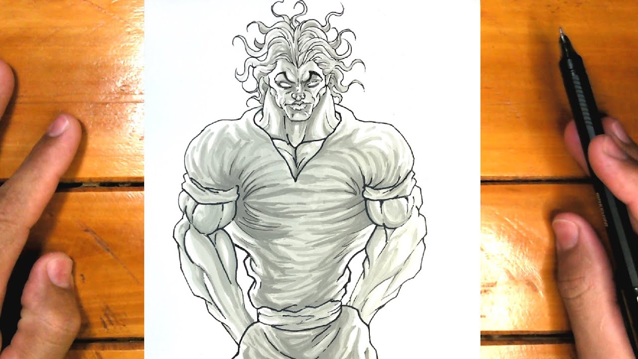 How to DRAW Yujiro Hanma || Baki the Grappler - YouTube