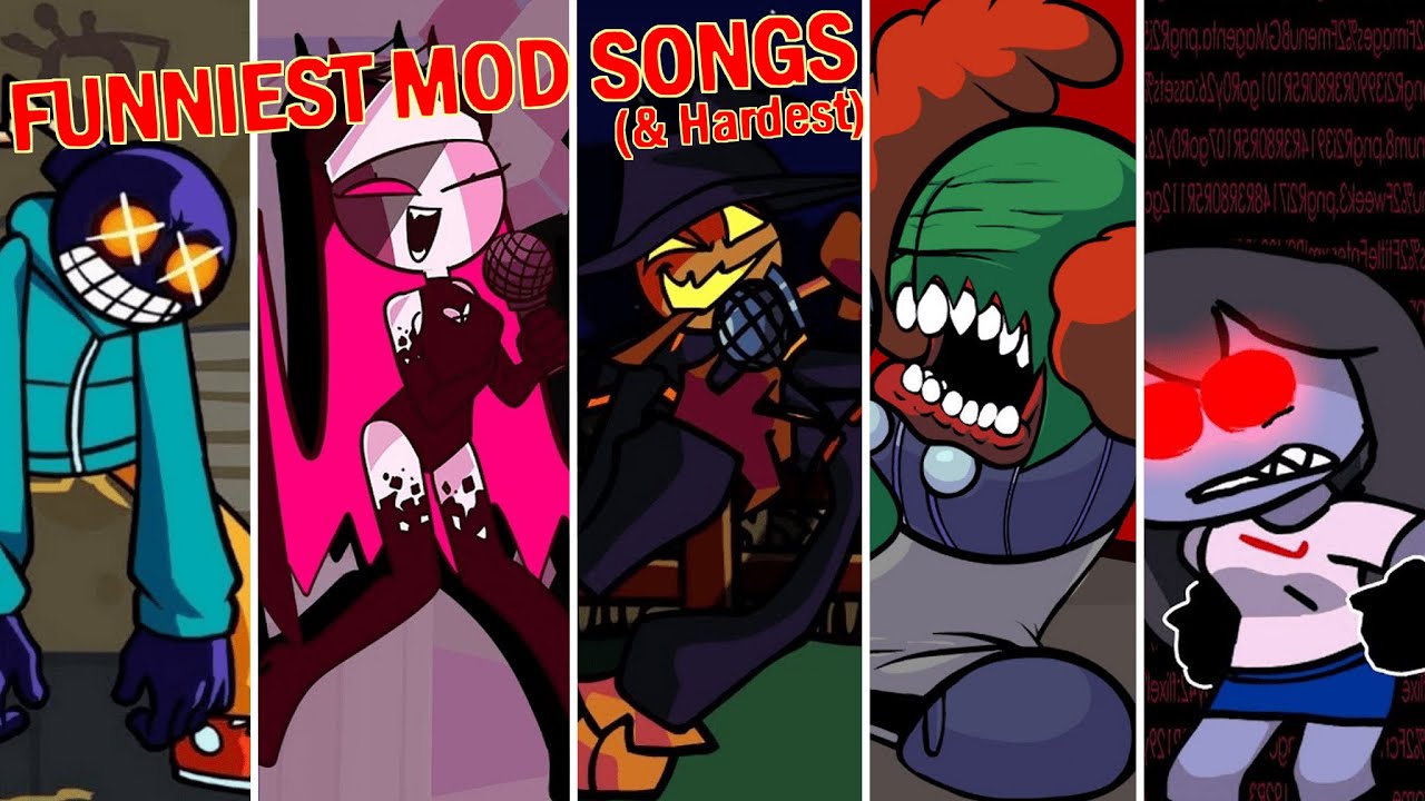 TOP 5 Funniest & Hardest Mod Songs - Friday Night Funkin' - YouTube