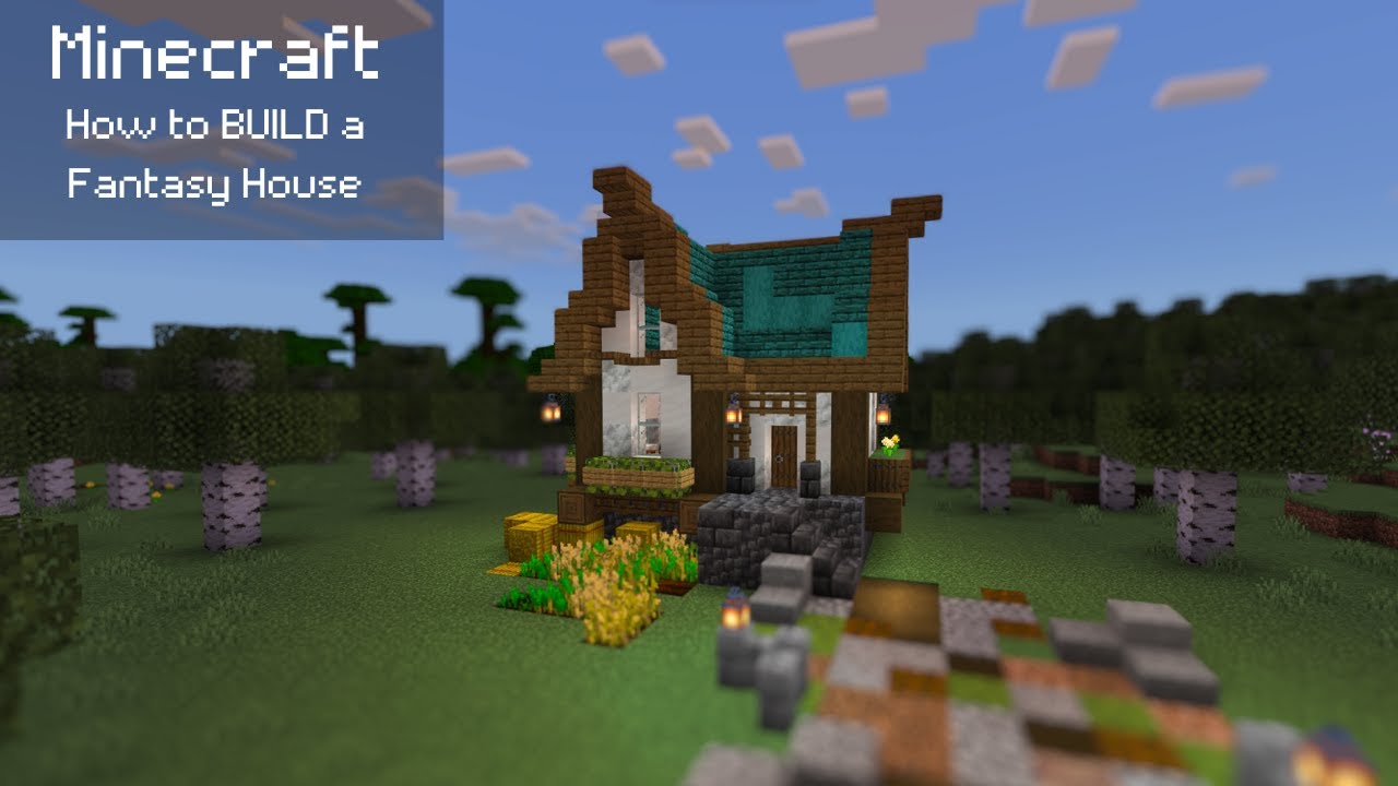 Minecraft ¦ Building a Simple Fantasy House - Tutorial Build - YouTube