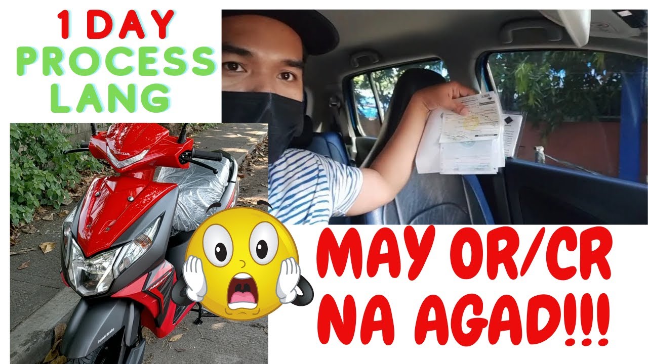 How to process ORCR for new motor vehicle - YouTube