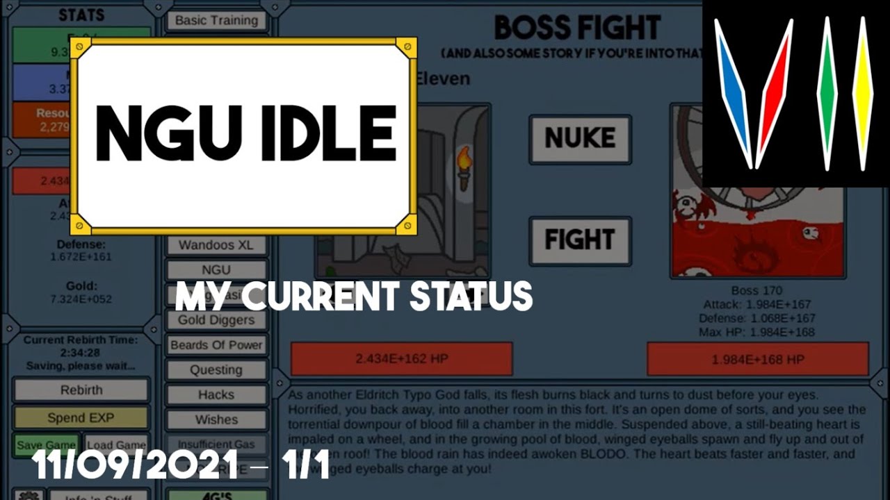 NGU Idle - My Current Status (11/09/2021) - YouTube