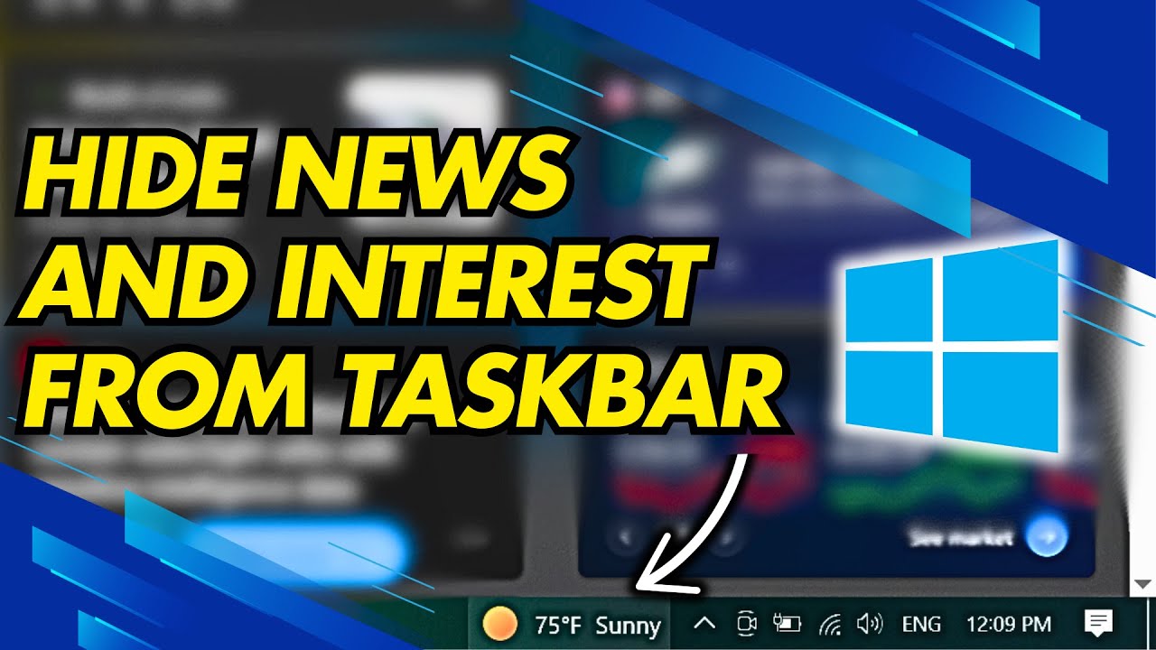 how to hide news and interest from taskbar on windows 10 - YouTube