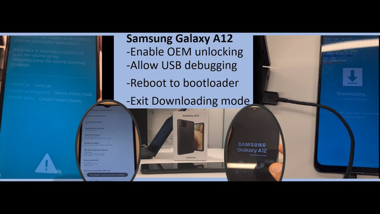 Samsung Galaxy A12 Enable OEM Unlocking USB Debugging Reboot To samsung-galaxy-a12-enable-oem-unlocking-usb-debugging-reboot-to