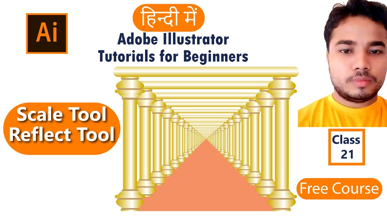 Adobe Illustrator | Scale Tool | Reflect Tool tutorial in hindi | How ...