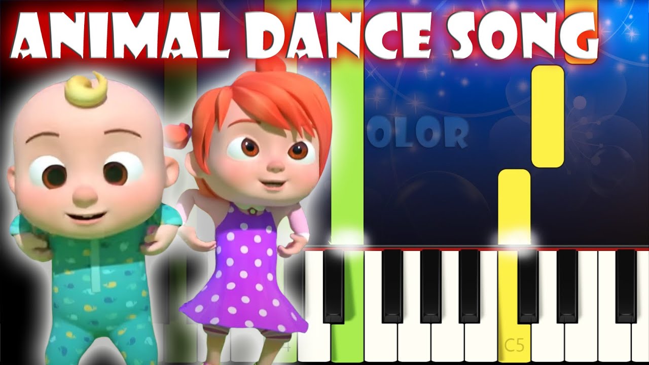 Animal Dance Song - Cocomelon Nursery Rhymes | Piano Tutorial | Karaoke ...