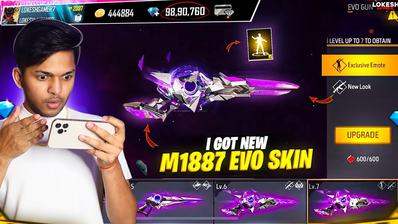 Finally I Got New 5th Anniversary M1887 Gun Skin & Emote From Ludo ...