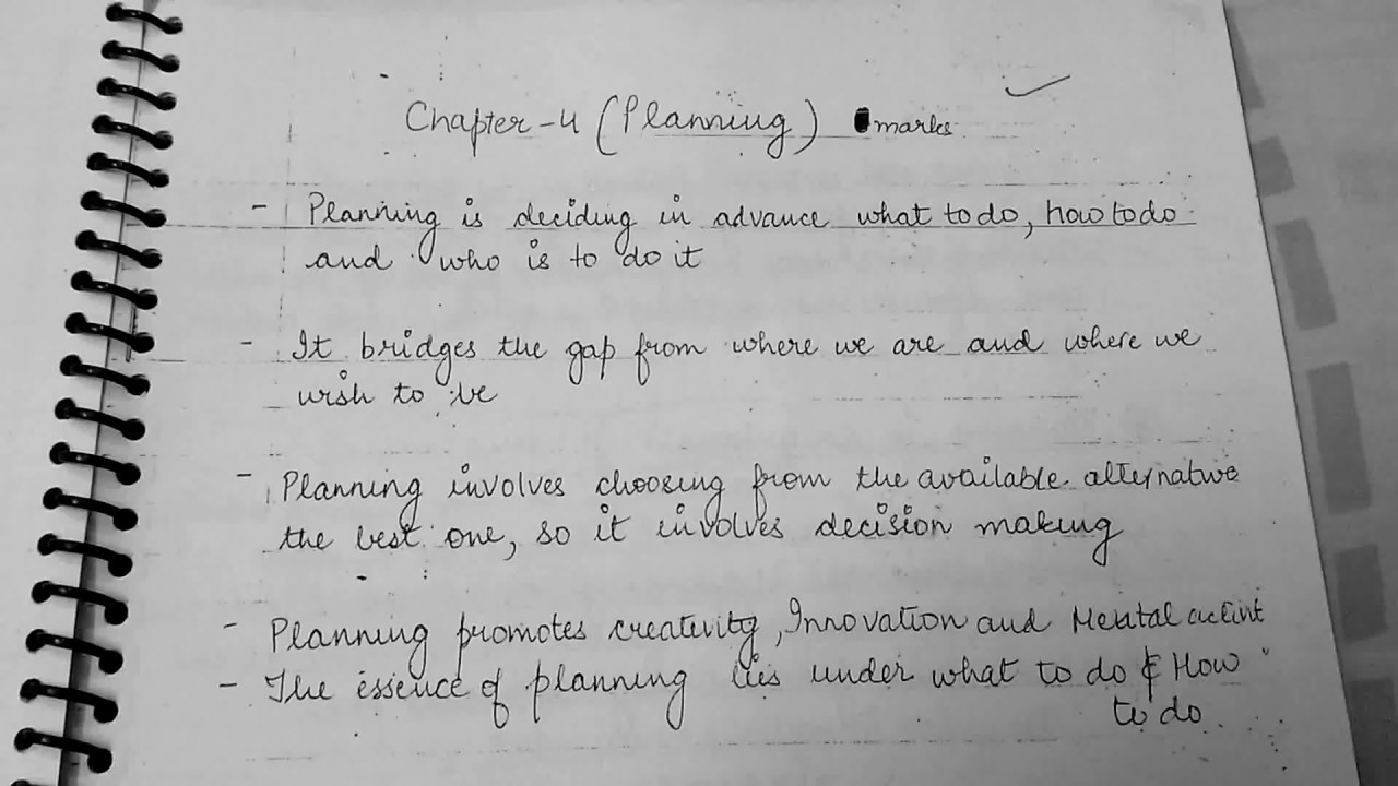 CBSE | Class 12 | Business Studies | Quality Notes | Planning - YouTube